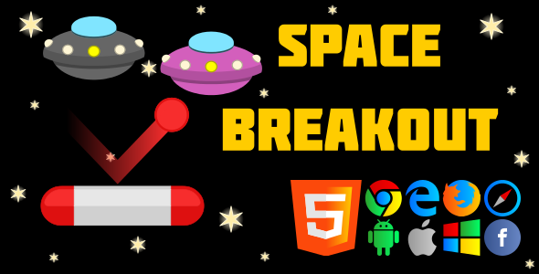 SpaceBreakout - HTML5 Game - code.market