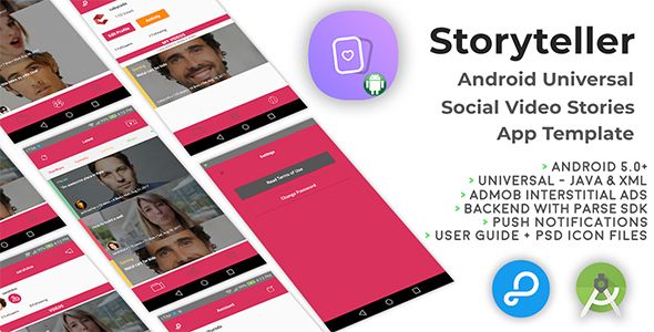 Storyteller | Android Universal Video Sharing App Template - code.market