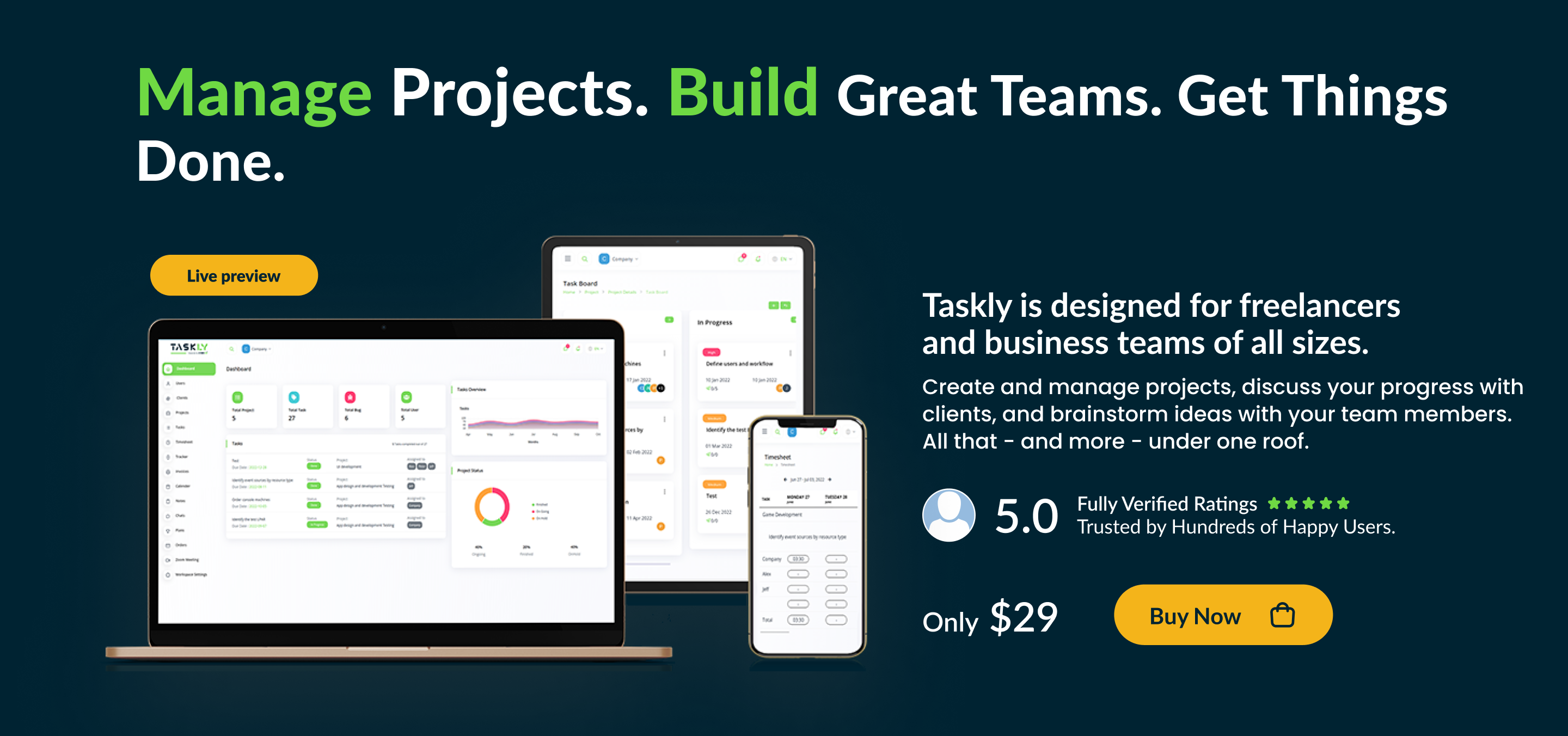 TASKLY SaaS – Project Management Tool - code.market