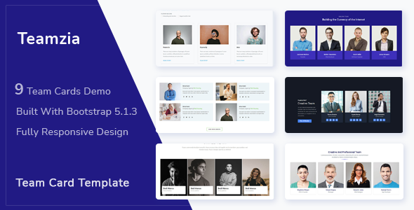 Teamzia - Team Card template - code.market