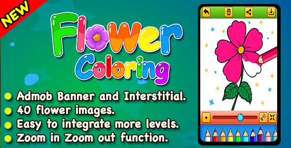 Top Kids Games Flower Coloring + Admob + Education + Ready For Publish ...