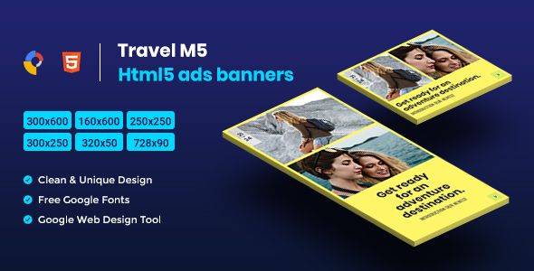 Travel HTML5 Animate Banner Ads - M5 - code.market Travel HTML5 Animate Banner Ads - M5 - code.market