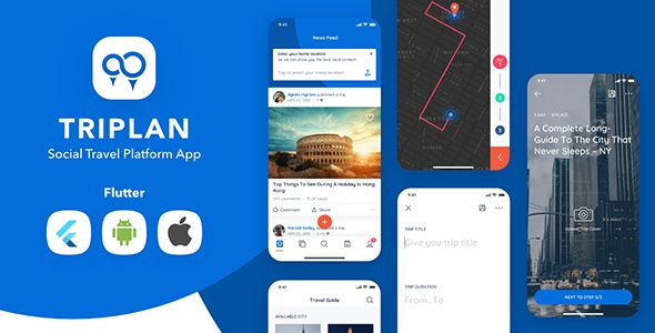 Triplan - Social Travel Flutter Template - code.market