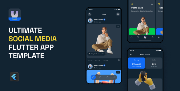 Utilmate – Social Flutter App Template - code.market