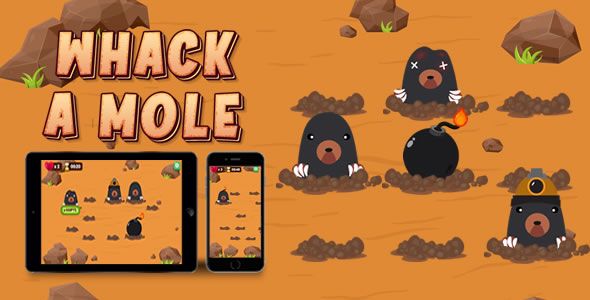 Whack A Mole - HTML5 Game - code.market