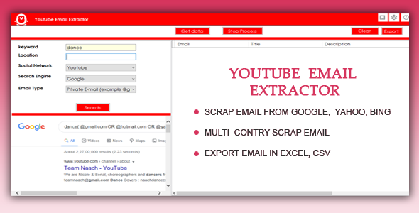 Youtube Email Extractor and scraper - code.market