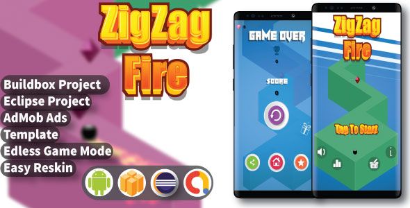 ZigZag Fire ( BuildBox Project + Admob + Bbdoc ) - code.market