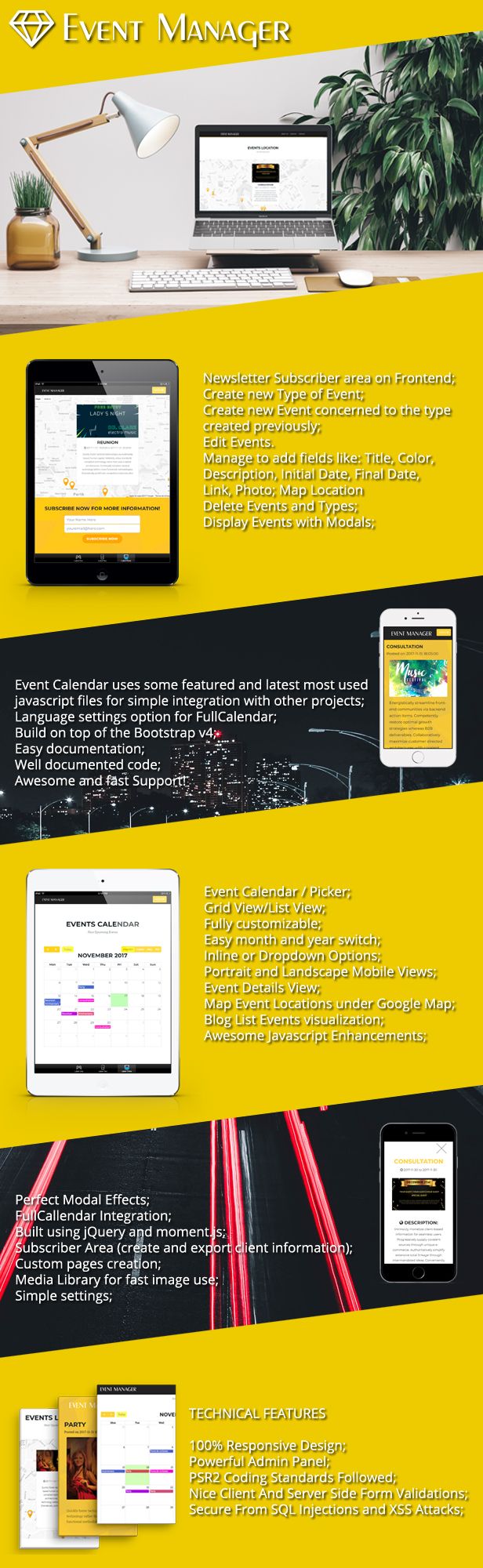 Event Manager PHP Script + Admin panel - code.market
