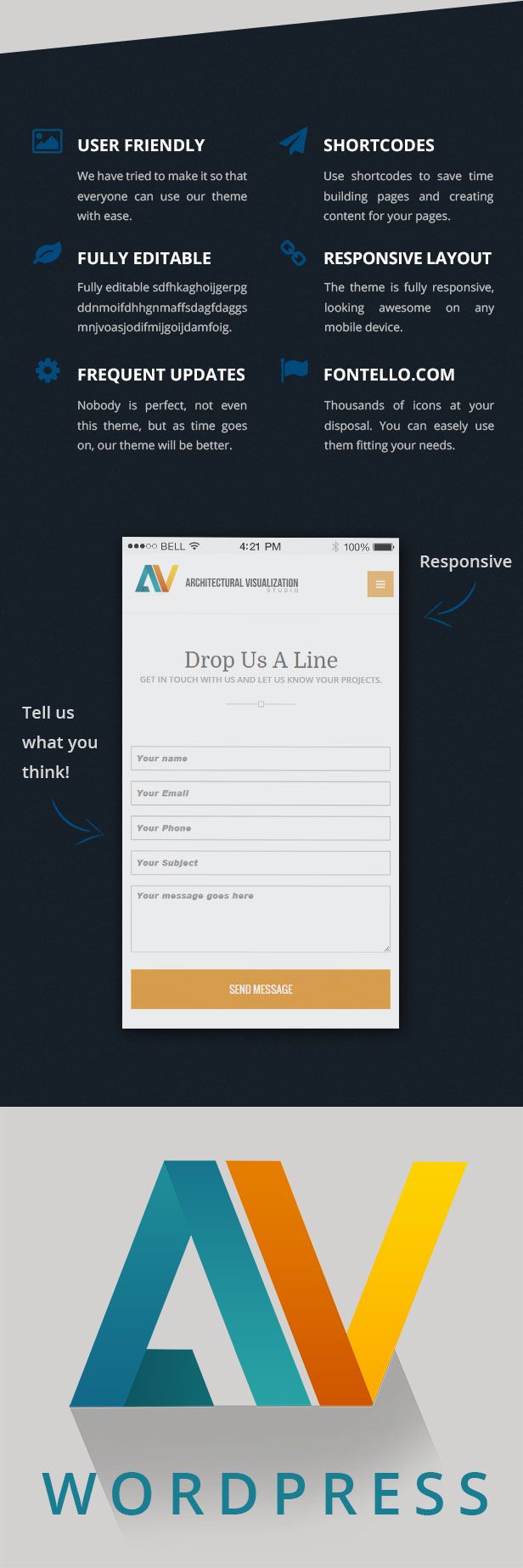 AV Studio - One Page WordPress Theme - code.market