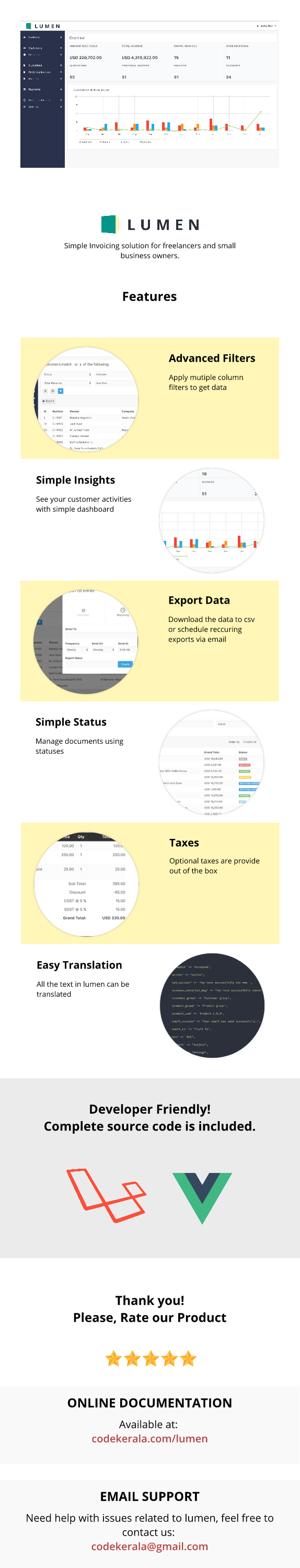 Lumen - A simple invoicing solution - code.market