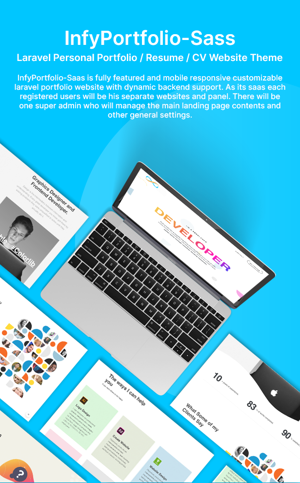 Portfolio Saas - Laravel Saas Personal Portfolio - code.market