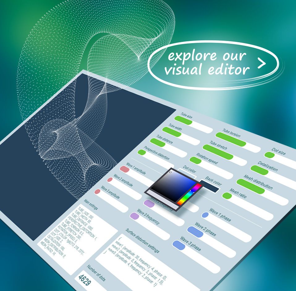 TUBE - Interactive Animated 3D Background - code.market