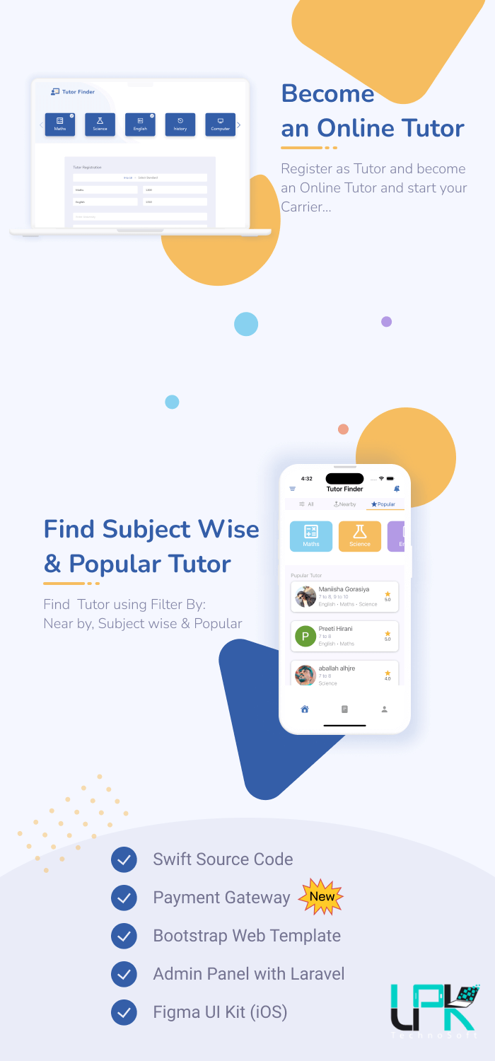 Tutor Finder Ios Web Admin Panel Ui Codemarket