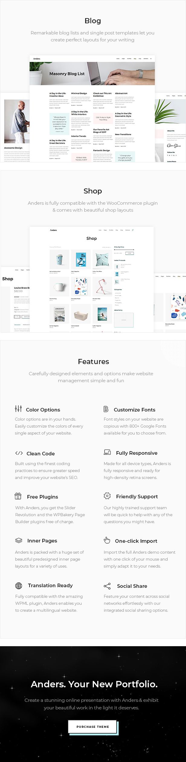 Anders - Design Portfolio Theme - code.market