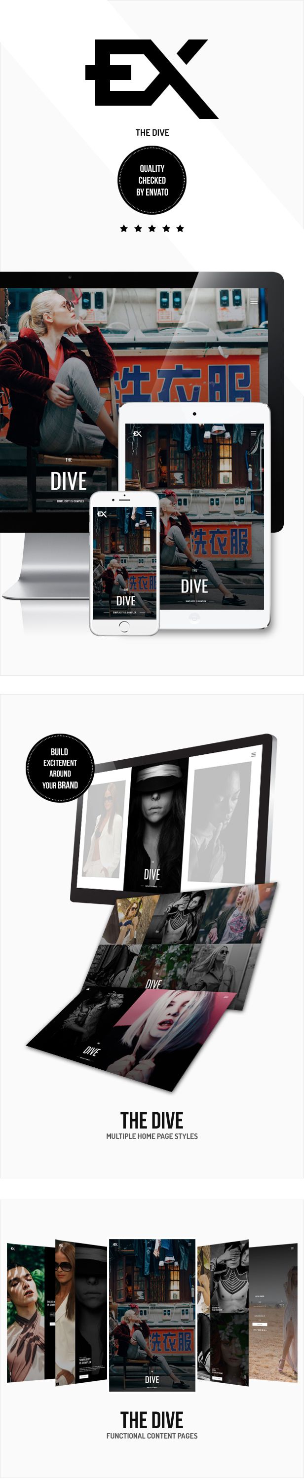Dive - One Page Portfolio WordPress Theme - code.market