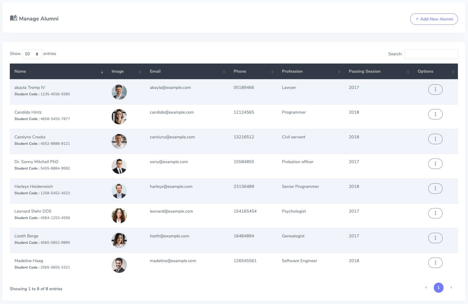 Ekattor School Alumni Addon - code.market