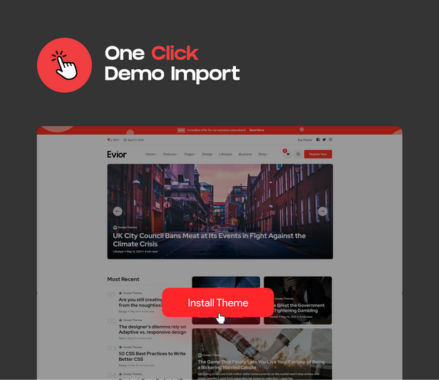Evior - Modern Magazine WordPress Theme - code.market