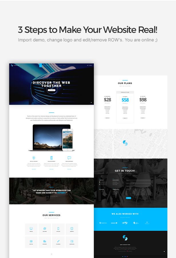 Starter | Business One-Page WordPress Theme - code.market