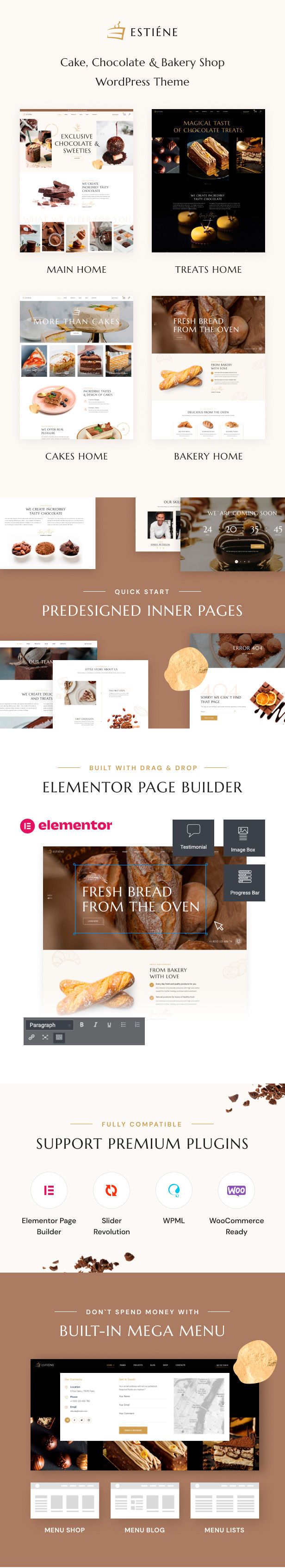 Estiene - Sweets & Bakery WordPress Theme - code.market