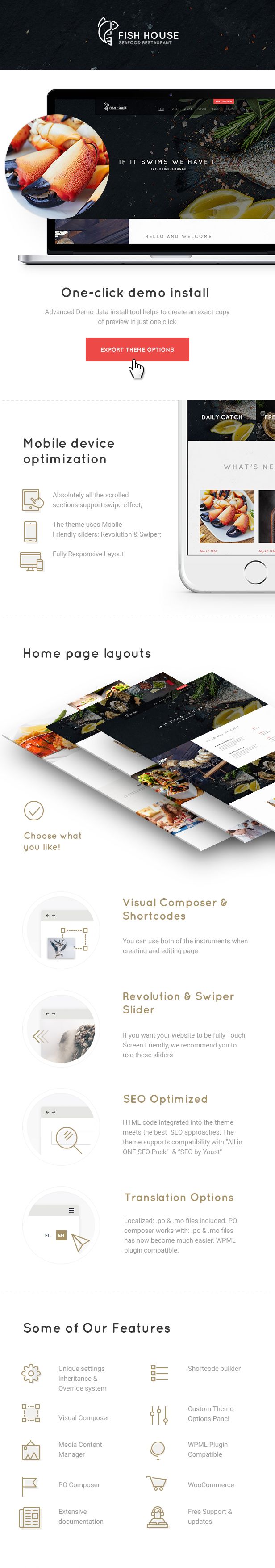 Fish House | A Stylish Seafood Restaurant / Cafe / Bar WordPress Theme - code.market