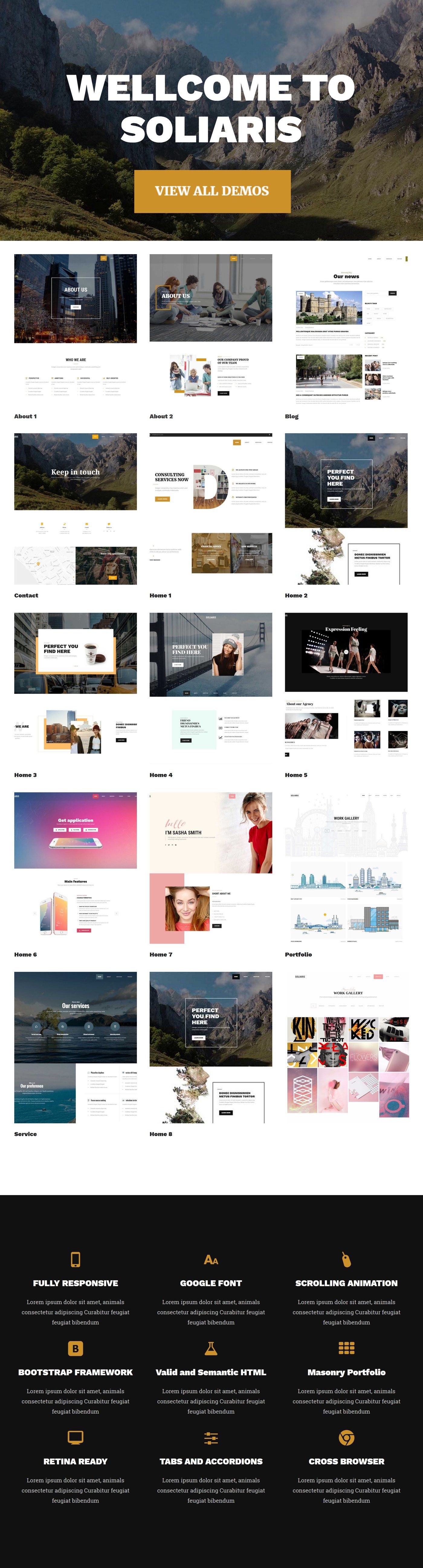 Soliaris - Business Bootstrap WordPress Theme - code.market