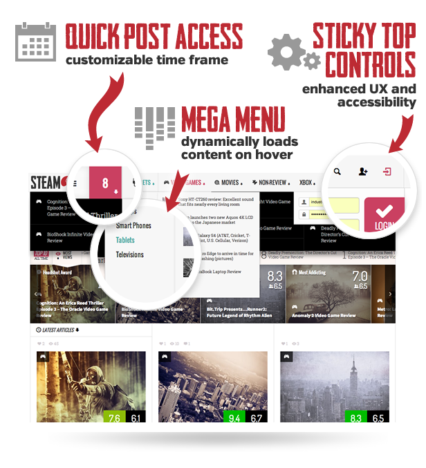 Steam - Responsive Retina Review Magazine Theme - code.market