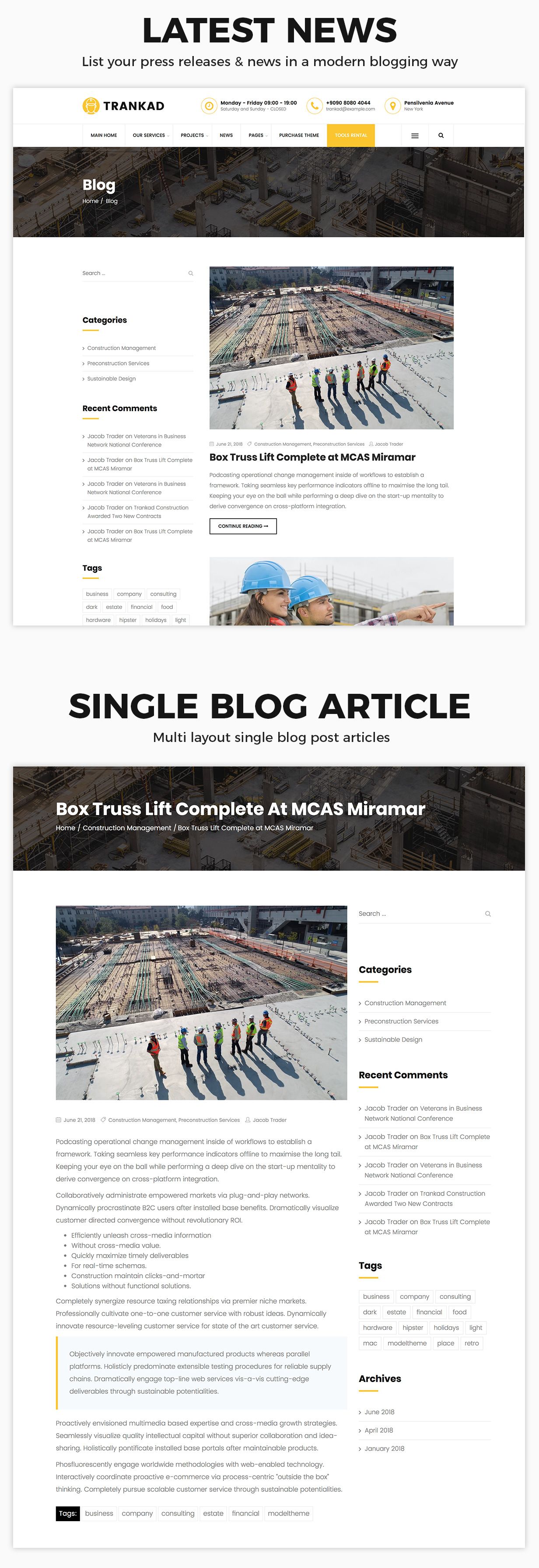 Trankad - Construction WordPress Theme - code.market