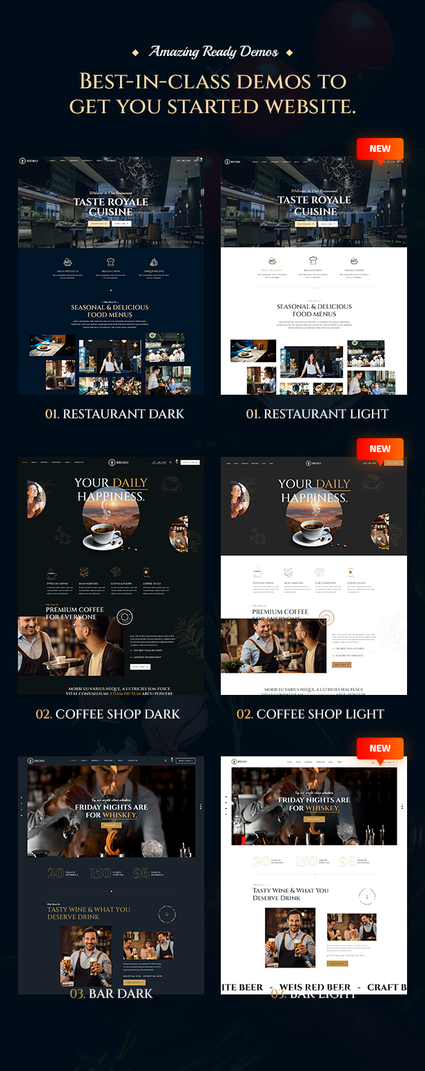 Broso - Restaurants & Cafes WordPress Theme - code.market