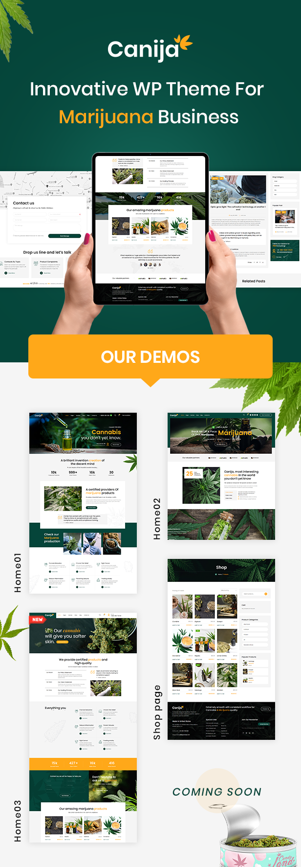 Canija - Marijuana & Cannabis Dispensary WordPress Theme - code.market