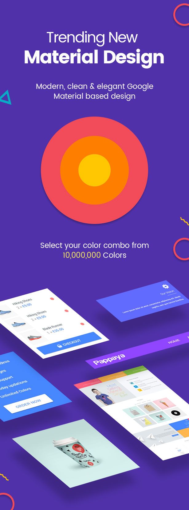 Pappaya | Material Design WordPress Theme - code.market
