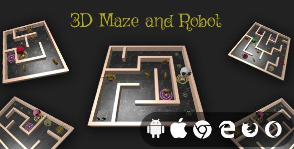 3D Maze And Robot - Cross Platform Realistic Maze Game - code.market