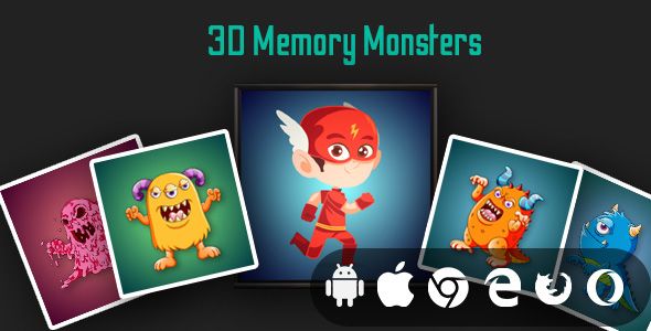 3D Memory Monsters - Cross Platform Educational Game Games - code.market