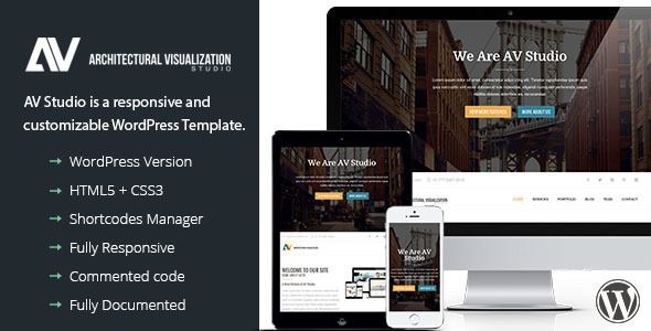 AV Studio - One Page WordPress Theme Wordpress Creative Web - code.market