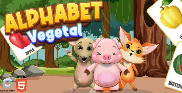 Alphabet Vegetal - HTML5 Game - Construct 3 - code.market