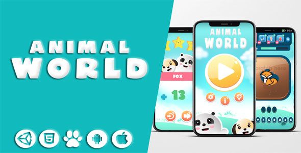 Animals World - Word Puzzle Game For Kids - code.market