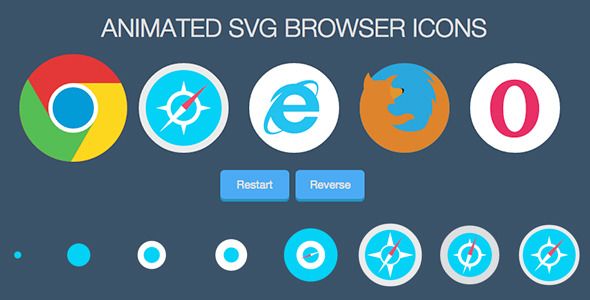 Animated SVG Browser Icons - code.market