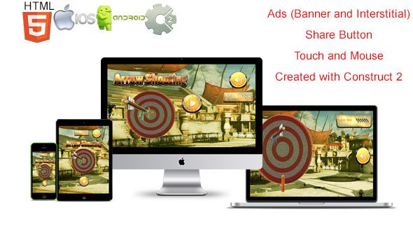 Arrow Shooter Pro Multi Platform - (Construct 2 - Capx) & Design - code.market