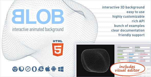 Blob Interactive Animated 3d Background Code Market