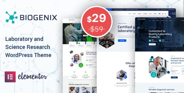 Biogenix - Science Research & Laboratory WP Theme - code.market