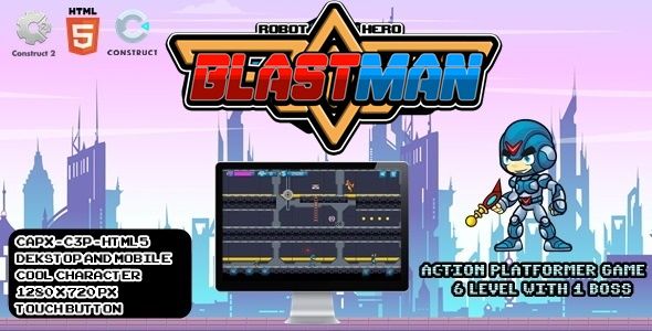 Blastman - Construct 2/3 Game - code.market