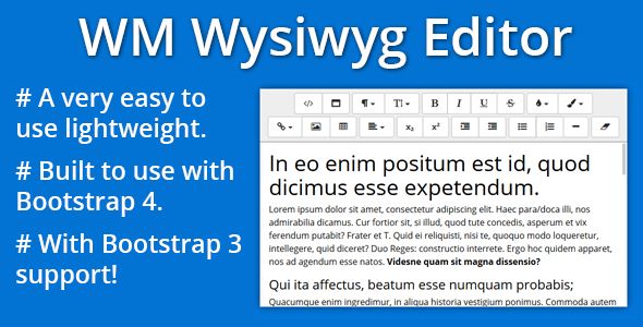 Bootstrap 4 WYSIWYG Editor - code.market