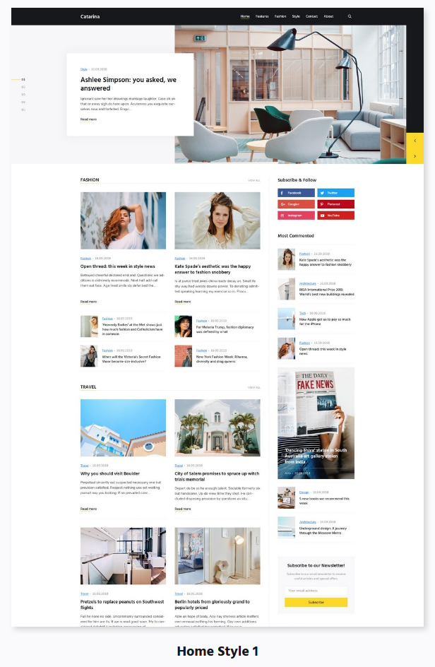 Catarina - Personal Blog & Magazine WordPress Theme - code.market