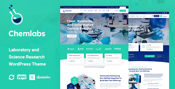 Chemlabs - Laboratory & Science Research WordPress Theme - code.market