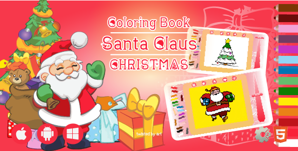 Coloring Book Santa Claus Christmas | HTML5 Construct Game - code.market