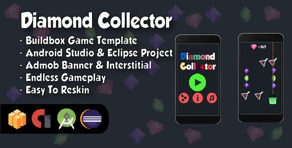 Diamond Collector - Android Studio & Buildbox Template (64 bit ) - code.market