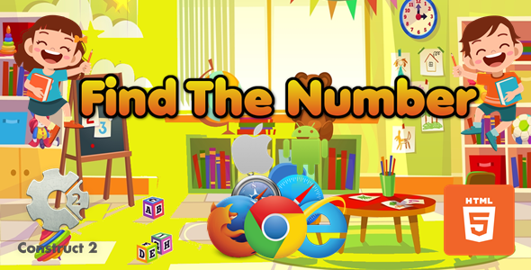 Find The Number - Educational game - HTML5 (.Capx) - code.market
