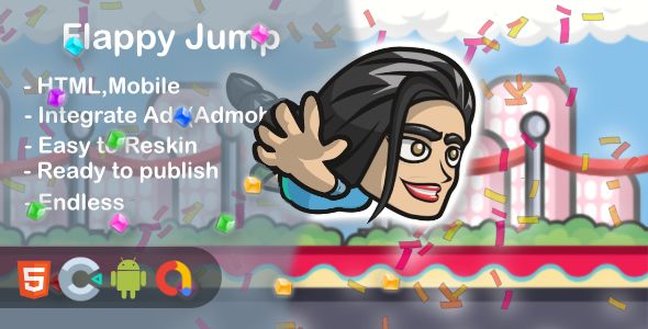 Flappy Jump (Html5 + Construct 3 +Mobile) - code.market
