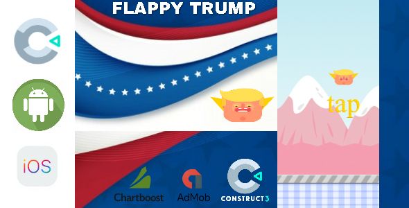 Flappy Trump Construct 2 - Construct 3 CAPX Game - code.market