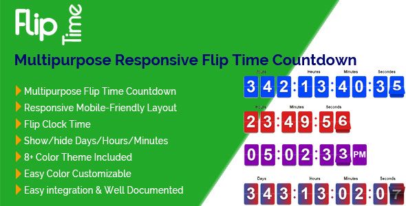 Flip Time - Multipurpose Responsive Flip Time Countdown - code.market