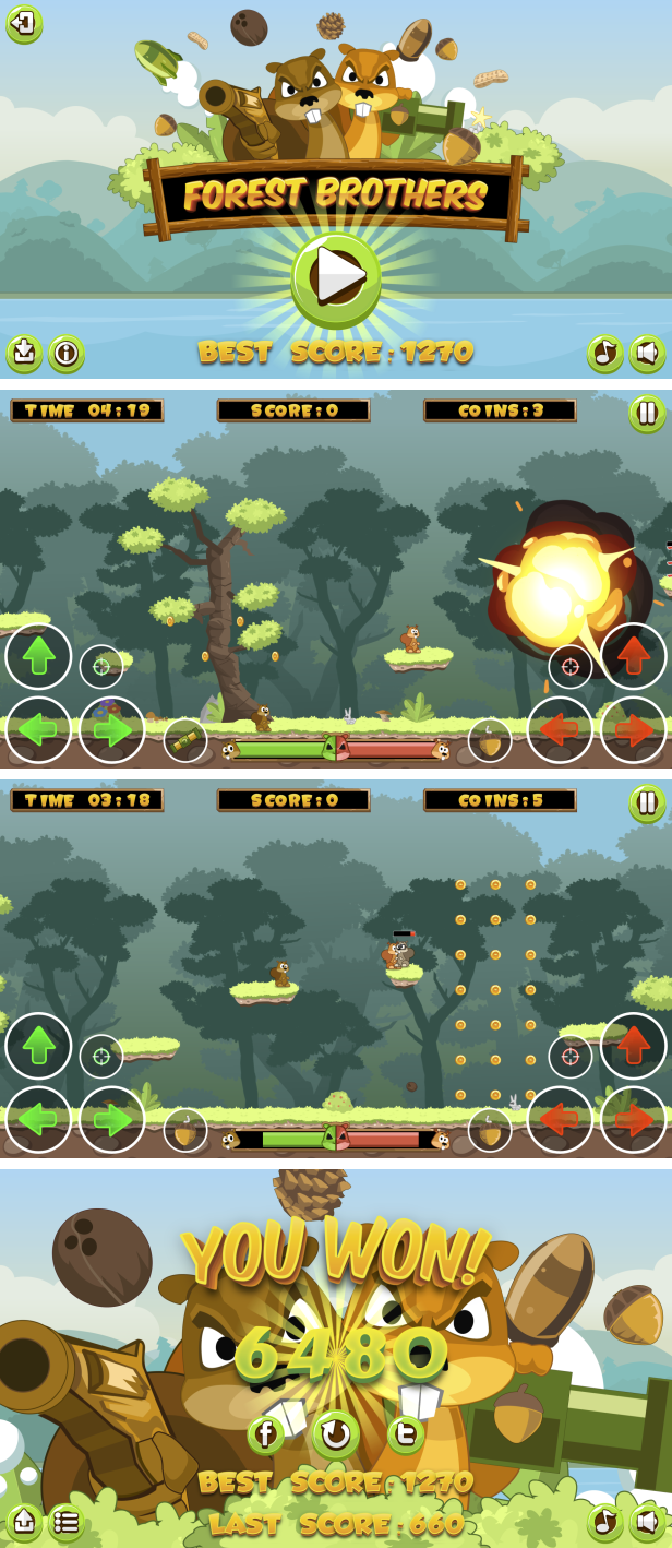Forest Brothers - HTML5 Game + Mobile Version! - code.market